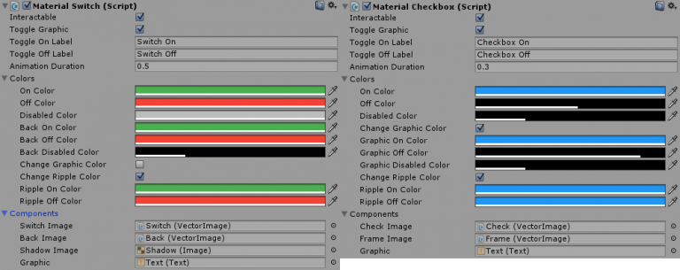 Toggles – MaterialUI for Unity