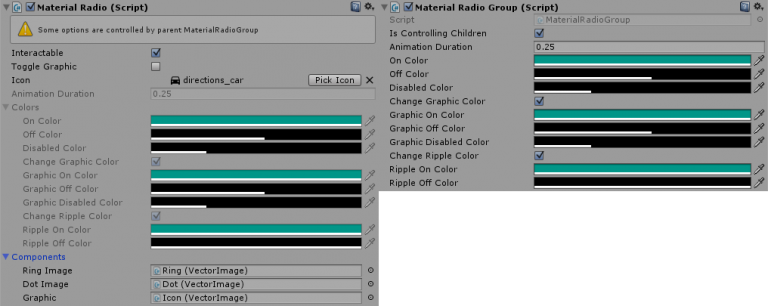 Toggles – MaterialUI for Unity