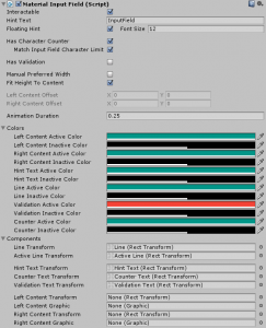 Input Fields – MaterialUI for Unity